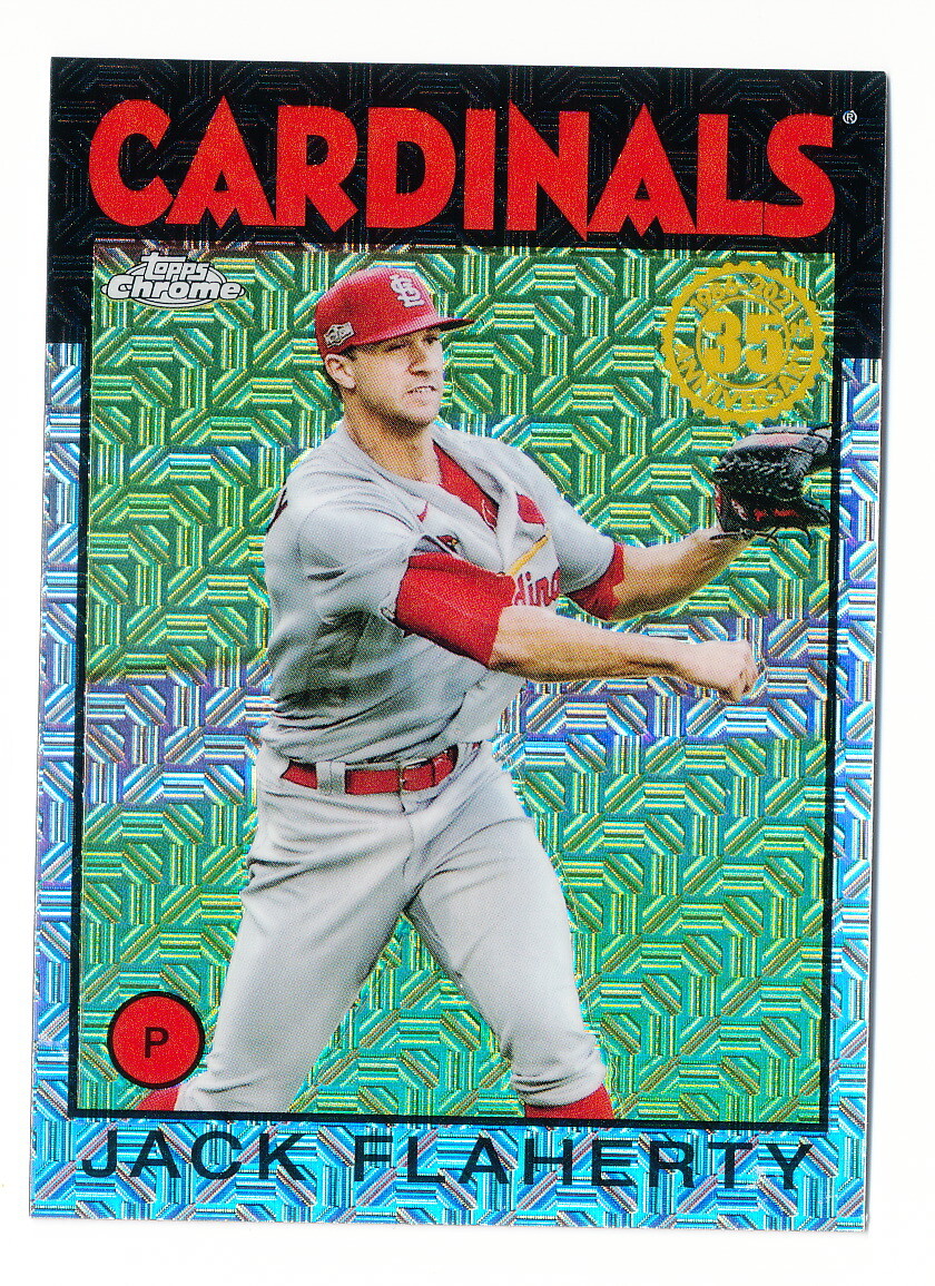 JACK FLAHERTY 2021 TOPPS SERIES 2 SILVER PACK 1986 CHROME REFRACTOR ...