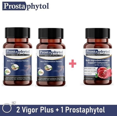 2 Vigor Plus + 1 Prostaphytol -Prostate, Men's Health Support with Saw ...