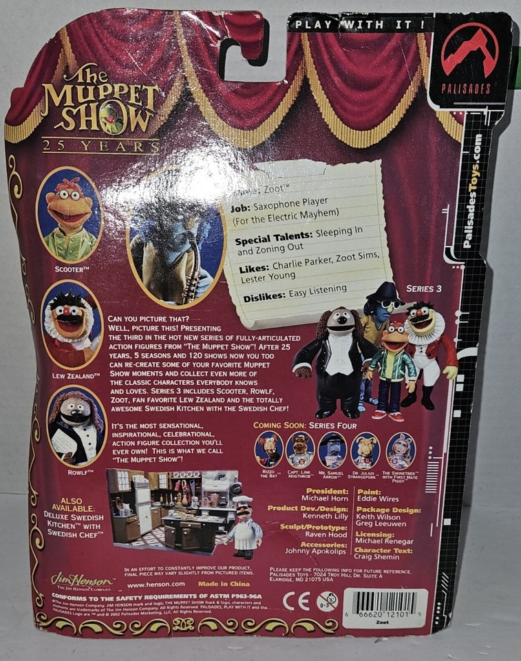 Palisades Toys The Muppet Show Zoot Figure LOT Janice, Floyd Pepper ...