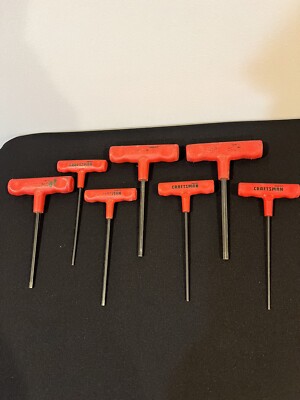 Craftsman 7 Pc Red T-Handle Hex Set | eBay