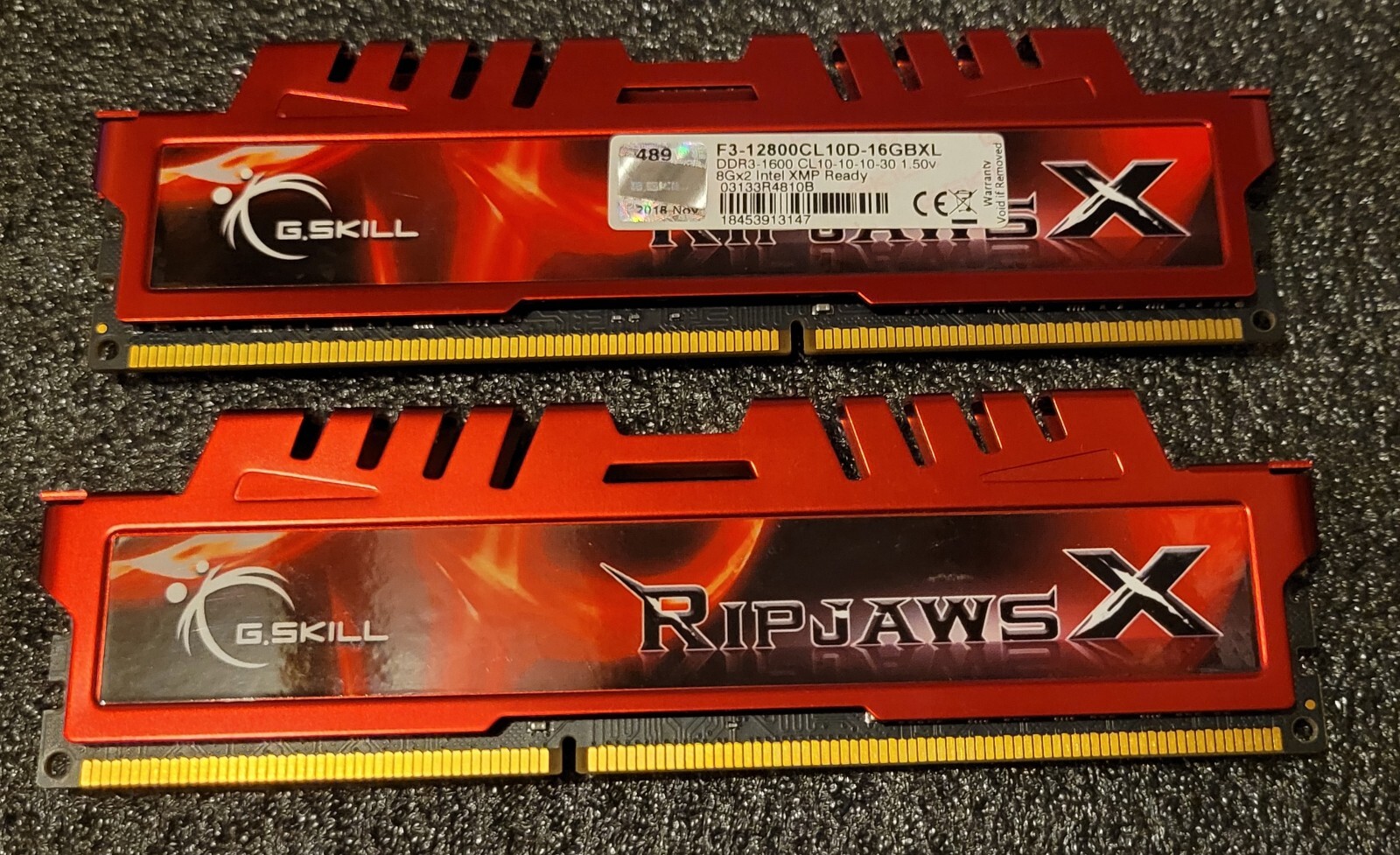 G.SKILL Ripjaws X Series F3-12800CL10D-16GBXL16GB (2 x 8GB) Desktop ...