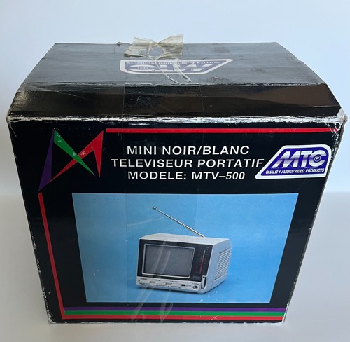 Vintage MTC Mini Portable B/W TV - With Original Box - Not Working ...