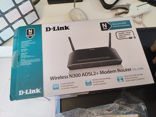 D-LINK DSL-2750B WIRELESS N300 DUALBAND ADSL2+ MODEM ROUTER NEW | eBay