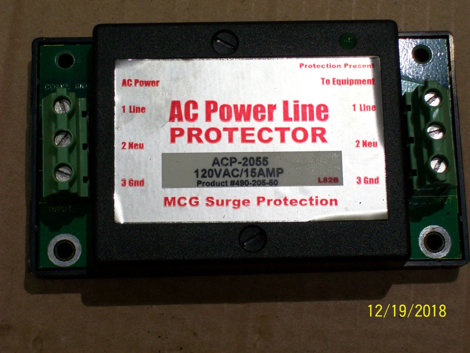 ACP-2055 MCG SURGE PROTECTION AC POWER LINE PROTECTOR 15A 120V | eBay
