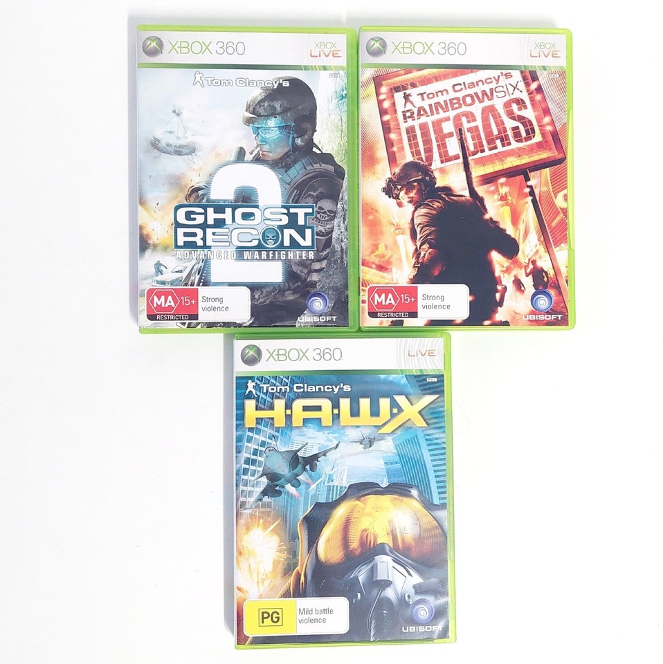 Xbox 360 Tom Clancy Bundle - Hawx, Ghost Recon 2 & Rainbowsix Vegas ...