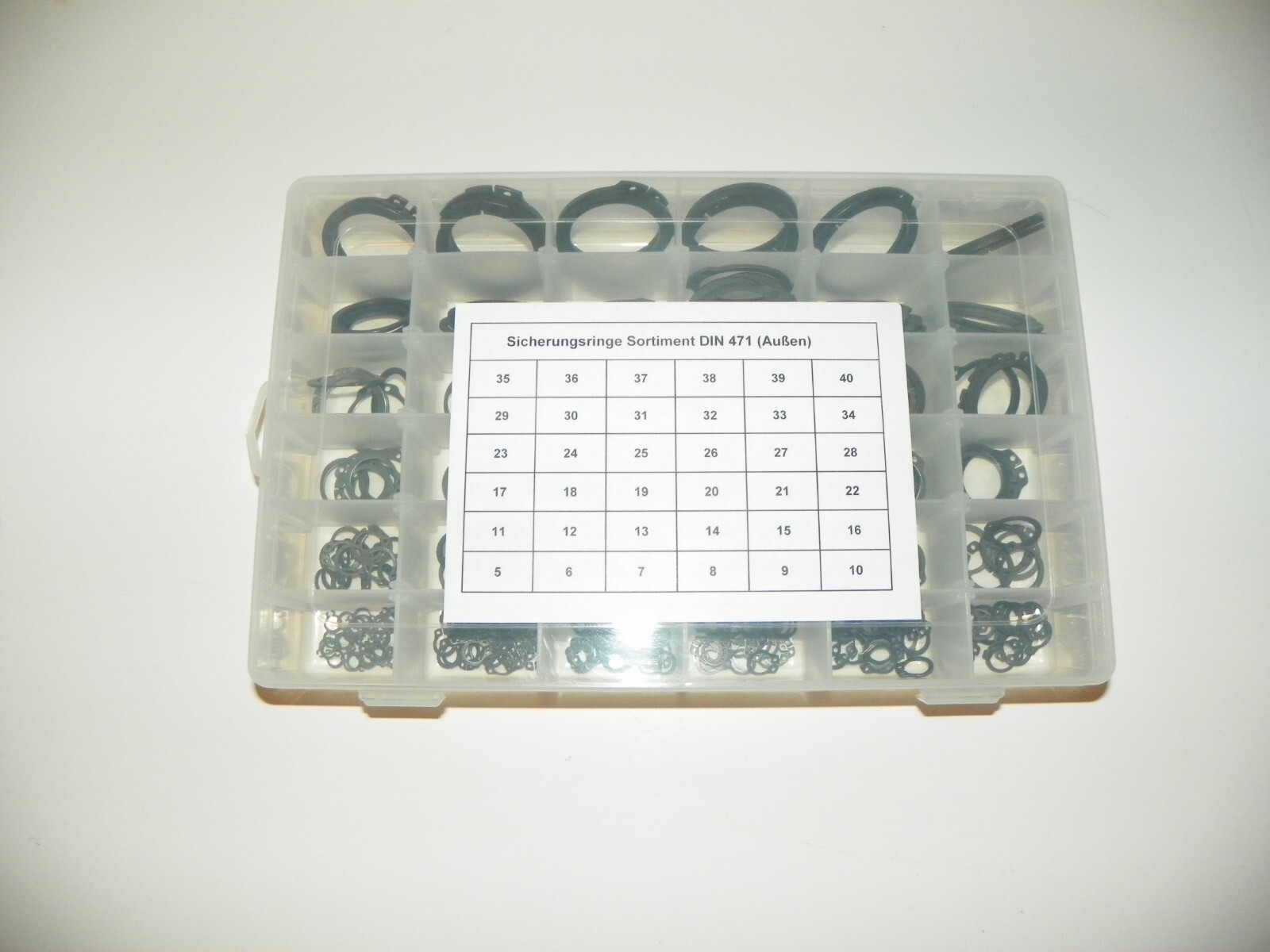 Seegering Sortiment, Sprengringe Sortiment 4 verschiedene Sortimente 5 ...