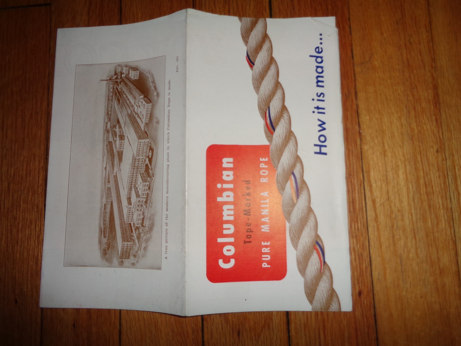 Columbian Tape-Marked Rope Manila Rope Brochure Auburn New York | eBay