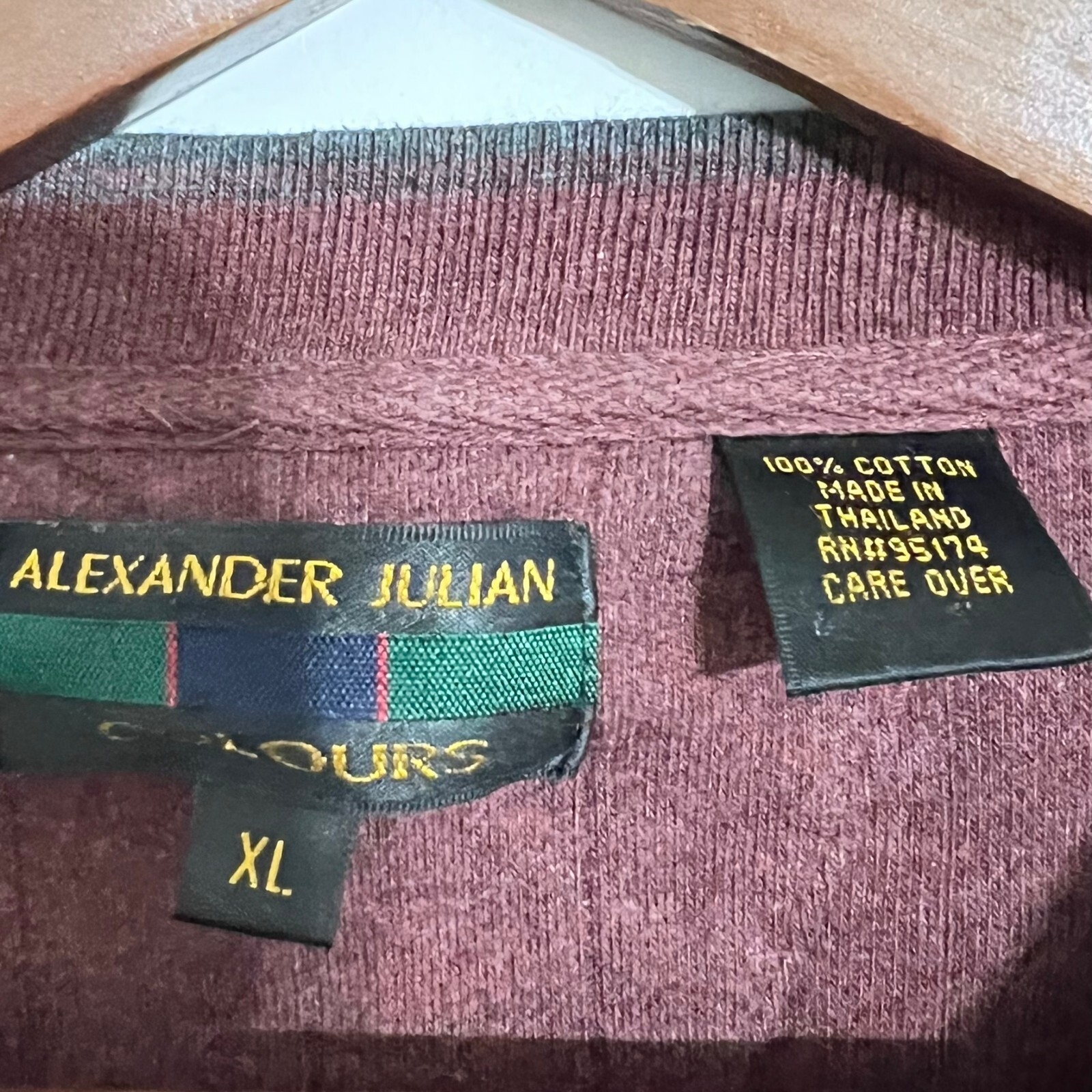 Vintage Colours Alexander Julian Mens Sweater Size XL… - Gem