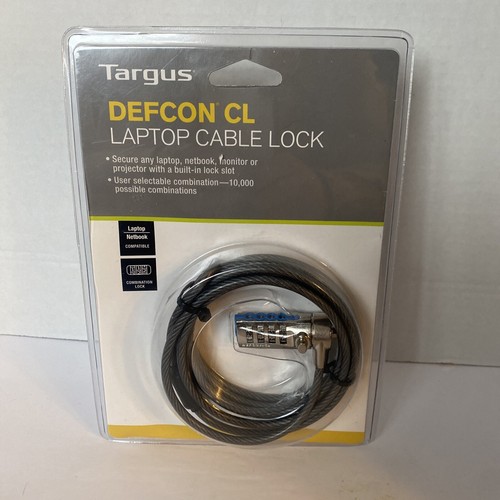 TARGUS Defcon CL Laptop Cable Lock 6.5ft Combination Lock PA410U New ...