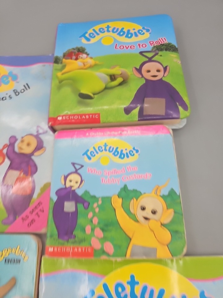 Teletubbies Lot of 5 Toddler Story Books Tubby Custard Love to Roll + 3 ...