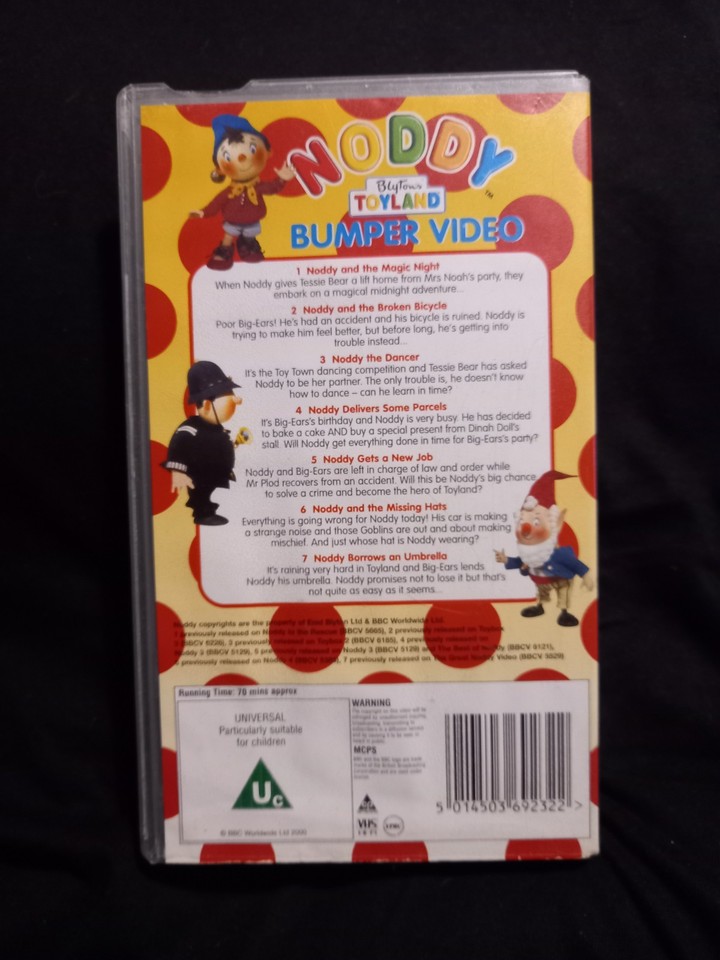 Noddy Bumper Video Magic Night And Other Stories VHS Children's Video ...