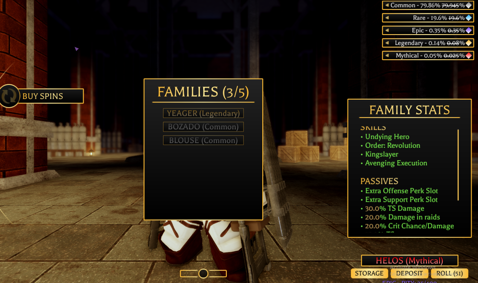 Helos Mythic Family for Attack On Titan Revolution - AOTR | eBay