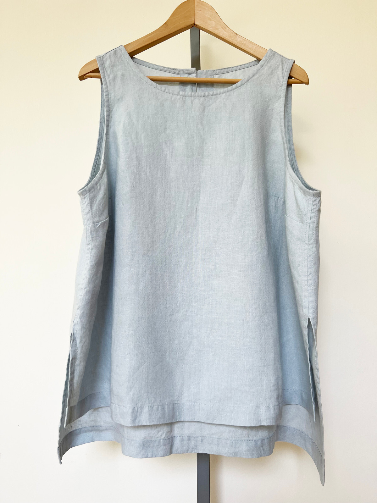NWT NotPerfectLinen Lithuania MALMO High-Low Tank Top | Ice Blue XXL | eBay
