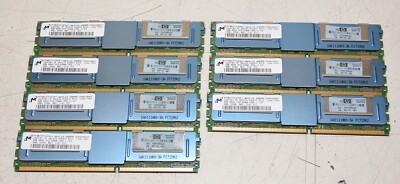 (7) HP Micron 4GB Server DDR2 PC2-5300F-555-11-E0 DIMM Memory 398708 ...