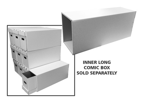 Comic House Long Box File Drawer for Books with Inner Support Stack ...