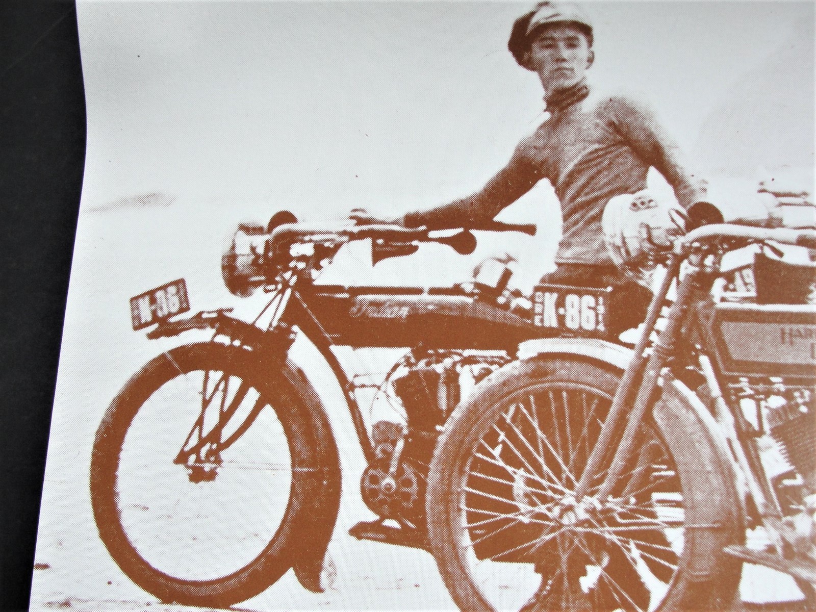 1900s photograph-pair of Harley Davidson Motorcycles Riders-Repro.Photo ...