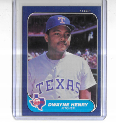 1986 Fleer #562 Dwayne Henry Texas Rangers | eBay