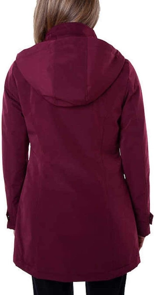 HFX Women's Performance Cozy Pockets All Weather Trench Coat (Zinfandel ...
