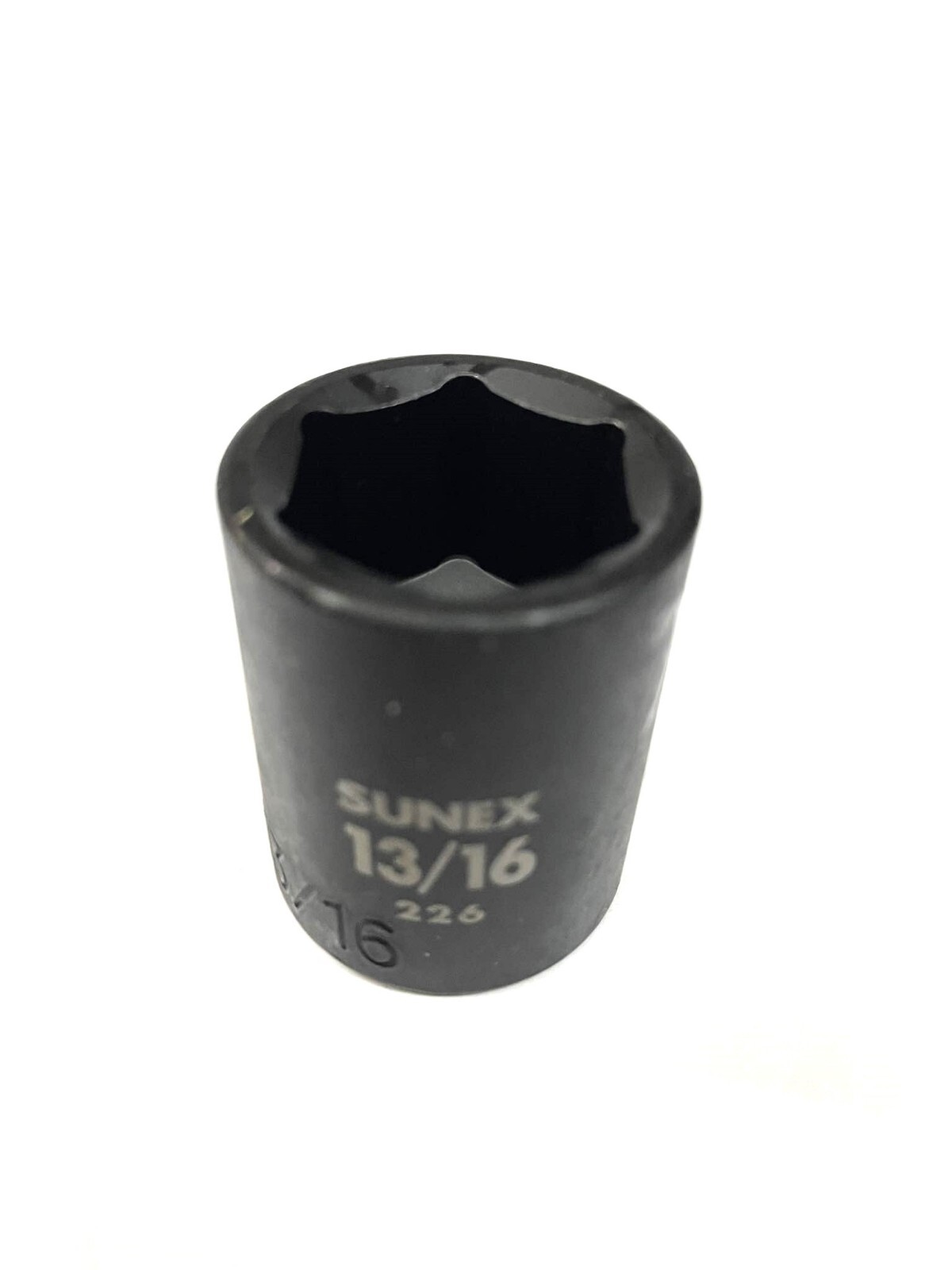 Sunex 226 13/16" 1/2" Drive 6 Point Shallow Impact Socket Standard ...