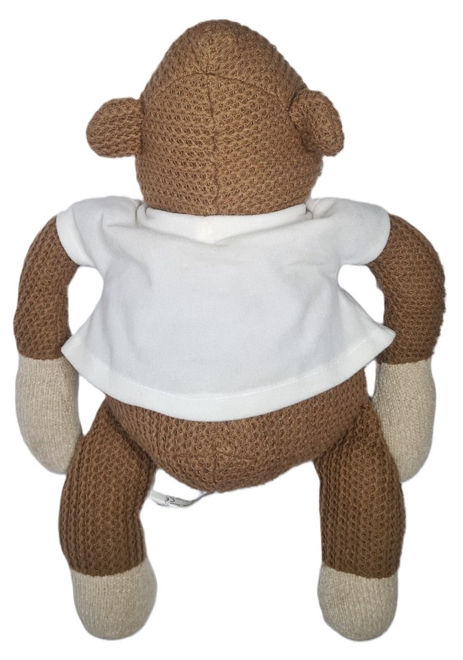LARGE VINTAGE HEY MONKEY PG TIPS ITV DIGITAL PLUSH KNITTED 17" SOFT TOY ...