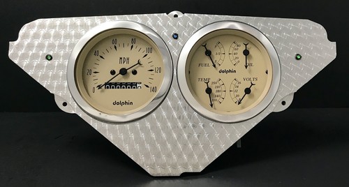 1955 1956 1957 1958 1959 Chevy Truck Quad 2 Gauge Dash Panel Engine ...