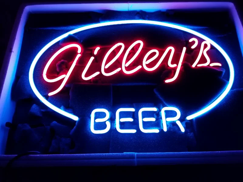 Gilley's Beer Oval Logo 20"x15" Neon Light Sign Lamp Bar Club Windows ...