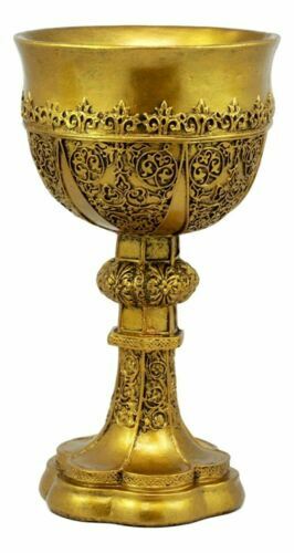 Wizard Merlin's Holy Grail Golden Cup of Life Chalice Ceremonial Wine ...