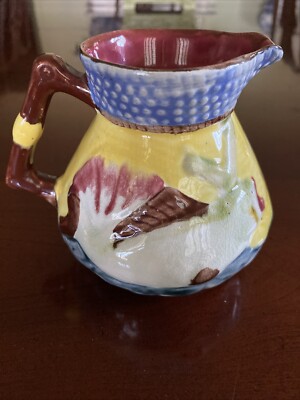 Antique Shorter & Son Pottery 19th Cent. Pottery Fish Pitcher 4.5” Tall ...