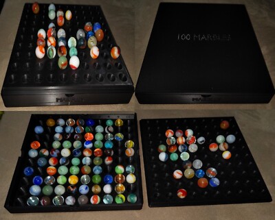 NO MARBLES - 100x 17mm Marbles Black 3D Print Display Storage Sorting ...