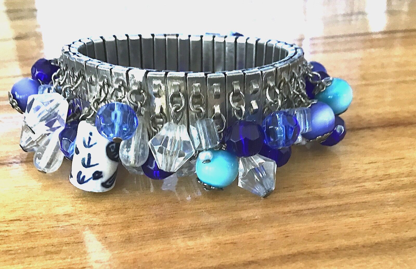 1950's Gorgeous, Metal Expander Beaded 'Cha Cha' Brac… - Gem