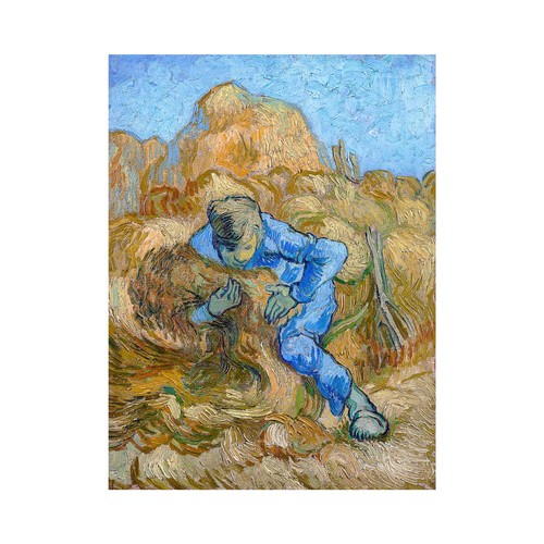 Van Gogh, The Sheaf-Binder, after Millet, 1889, Canvas Print, 18" x 24 ...