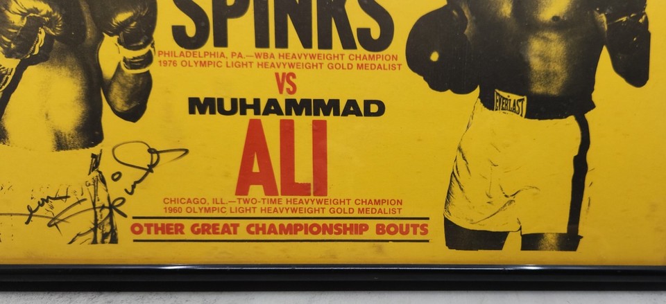 Muhammad Ali Leon Spinks II Broadside Poster 1978 Signed Autographed ...