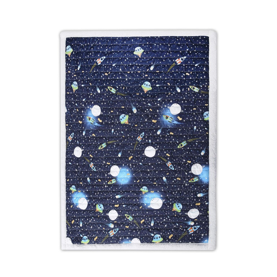 , Navy Universe Sherpa Throw-Outer Space Stars Galaxy Planet Rocket ...