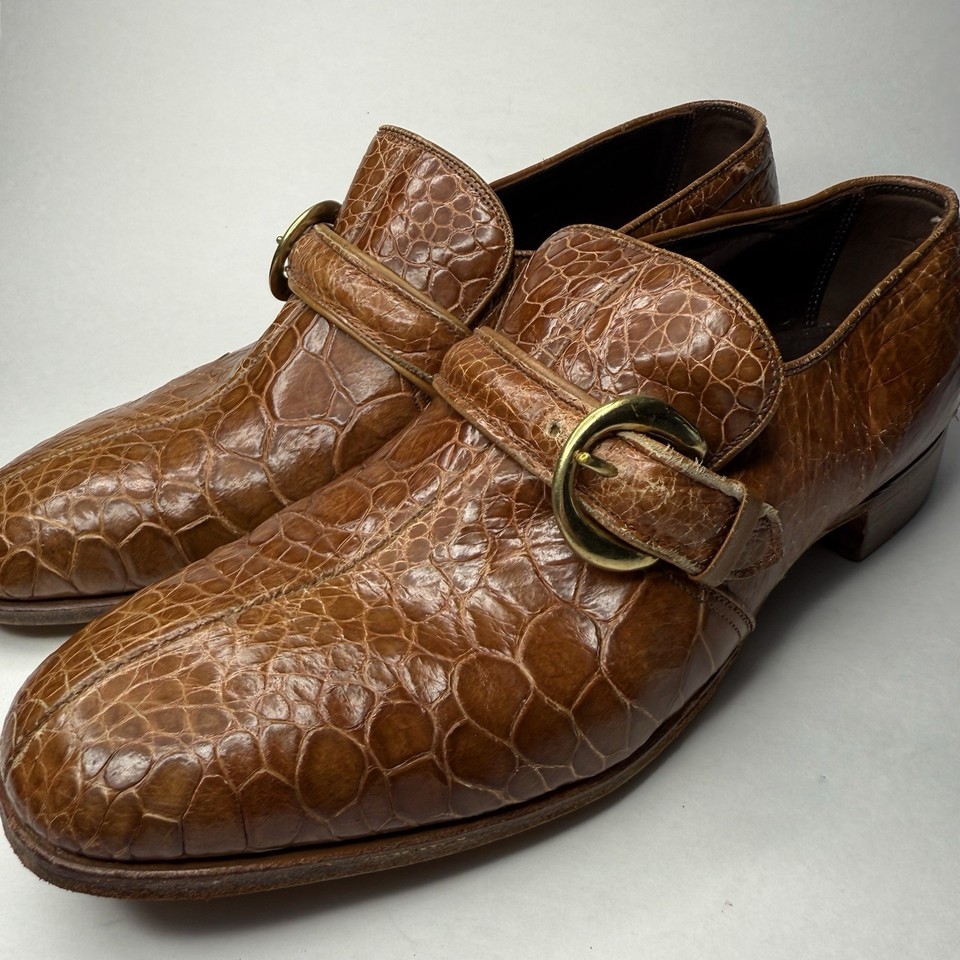 1970’s Vintage Nettleton Men’s Brown Crocodile Shoes Size 10 | eBay