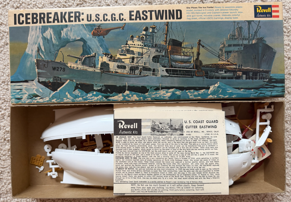 Revell Icebreaker U.S.C.G.C. Eastwind Model Kit 1966 Boxart H-453:200 ...