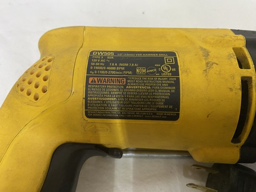 DEWALT DW505 1/2" VSR Dual Range Hammer Drill - Corded - 120V | eBay