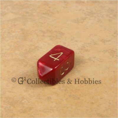 NEW Crystal Caste D4 Pearl Red Barrel Die D&D Gaming RPG Dice Four ...