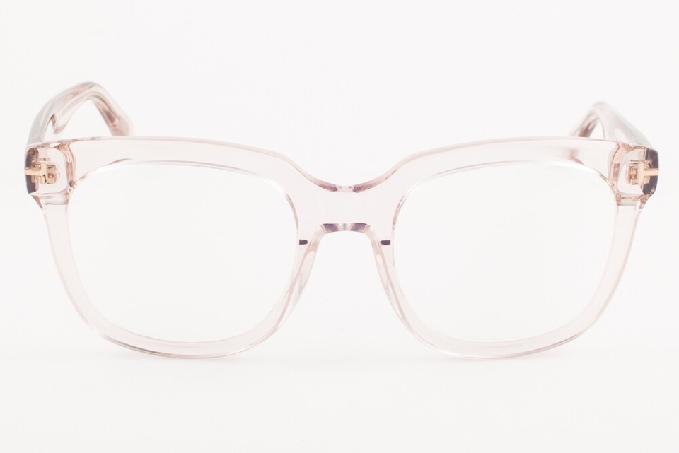 Tom Ford 5537 072 Transparent Pink / Blue Block Eyeglasses TF5537-B 072 ...