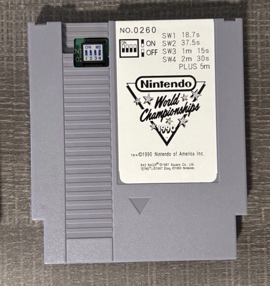 1990 Nintendo World Championships Reproduction Cart Manual Cert NES NWC ...