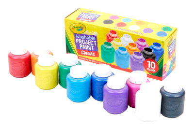 Crayola Washable Kids' Paint Classic Colors Set Of 10 Bottles 2oz NEW ...