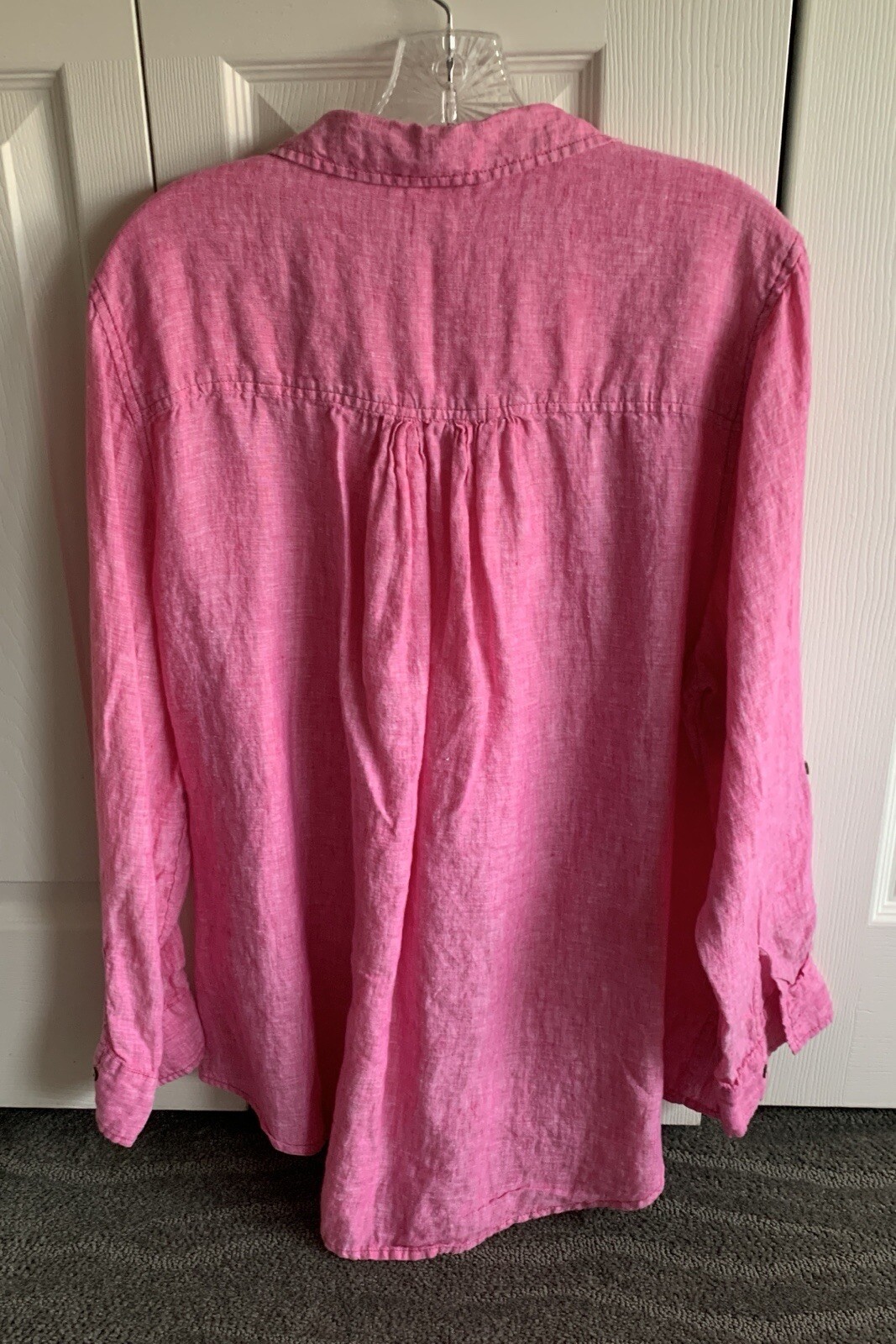 SIGRID OLSEN PINK LINEN TUNIC SHIRT ~ Woman’s size 2X | eBay