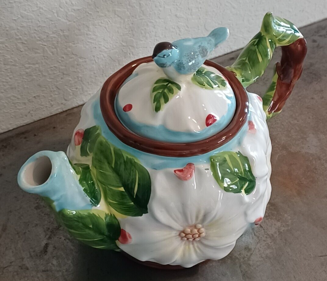 Cracker Barrel Spring Social Teapot By Susan Winget 8" | eBay