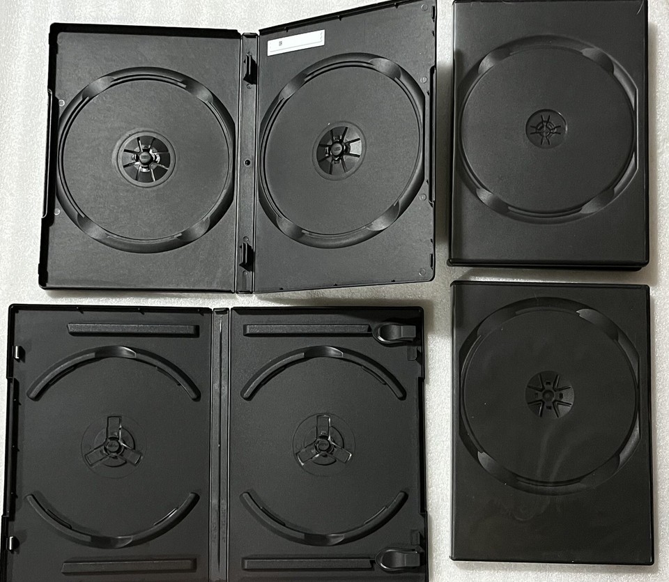 Empty 2-Disc DVD Case Lot of 15 (Double-Disc / Black) | eBay