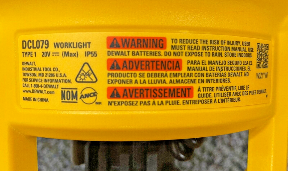 DEWALT DCL079 20V Max Cordless Tripod Light with battery - New | eBay