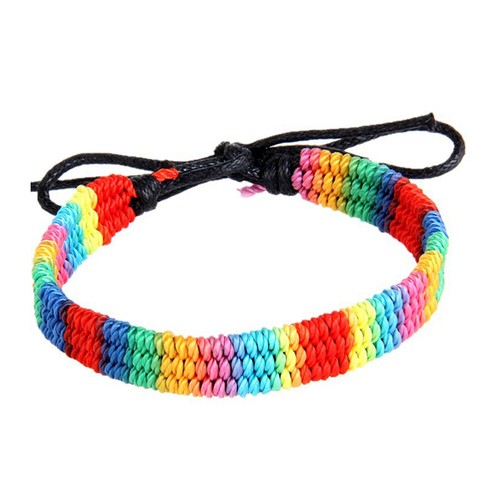 Women Braided Hand Rope Handmade Colored Silk Cord Weave Colorful Hand ...
