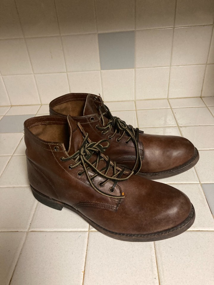 Frye Prison Boot Mens 13 Medium Brown Leather Made In USA | eBay