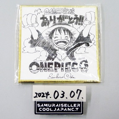 ONE PIECE Eiichiro Oda Autograph Limited 1500 mini Shikishi Autograph ...