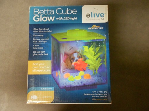 ELIVE 01047 Betta Cube with Led Light White, 0.75 gallon | eBay