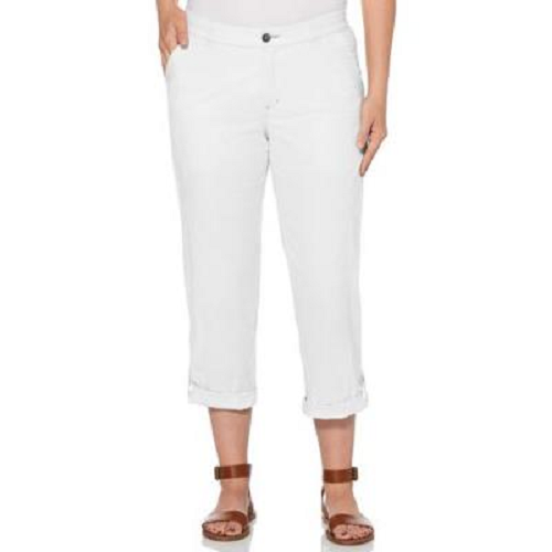 NEW RAFAELLA WHITE COTTON CAPRI PANTS SIZE 16 $69 732481008755| eBay