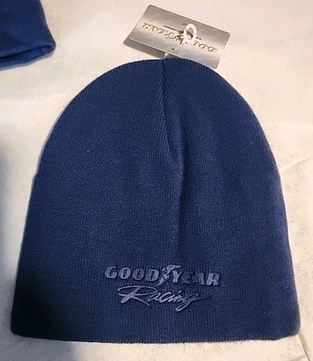 NWT Goodyear Racing Beanie Skull Hat Cap Blue New Auto Car Tires | eBay